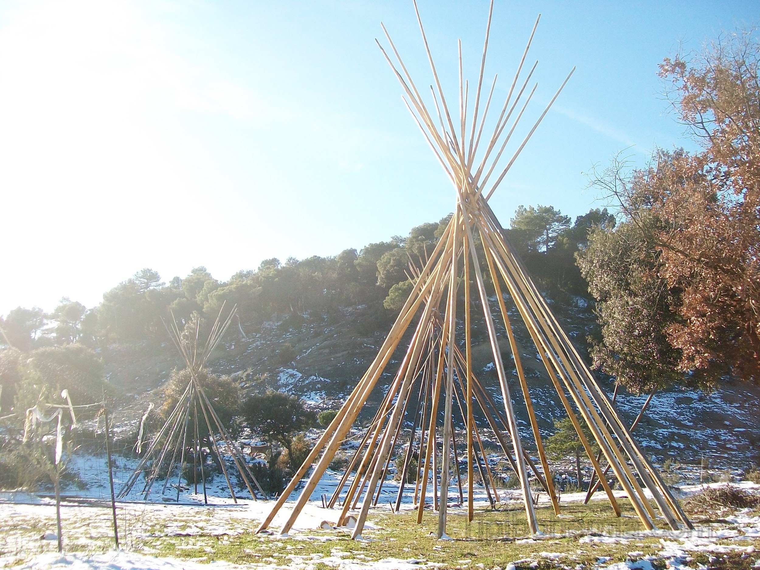 Partes del tipi y materiales